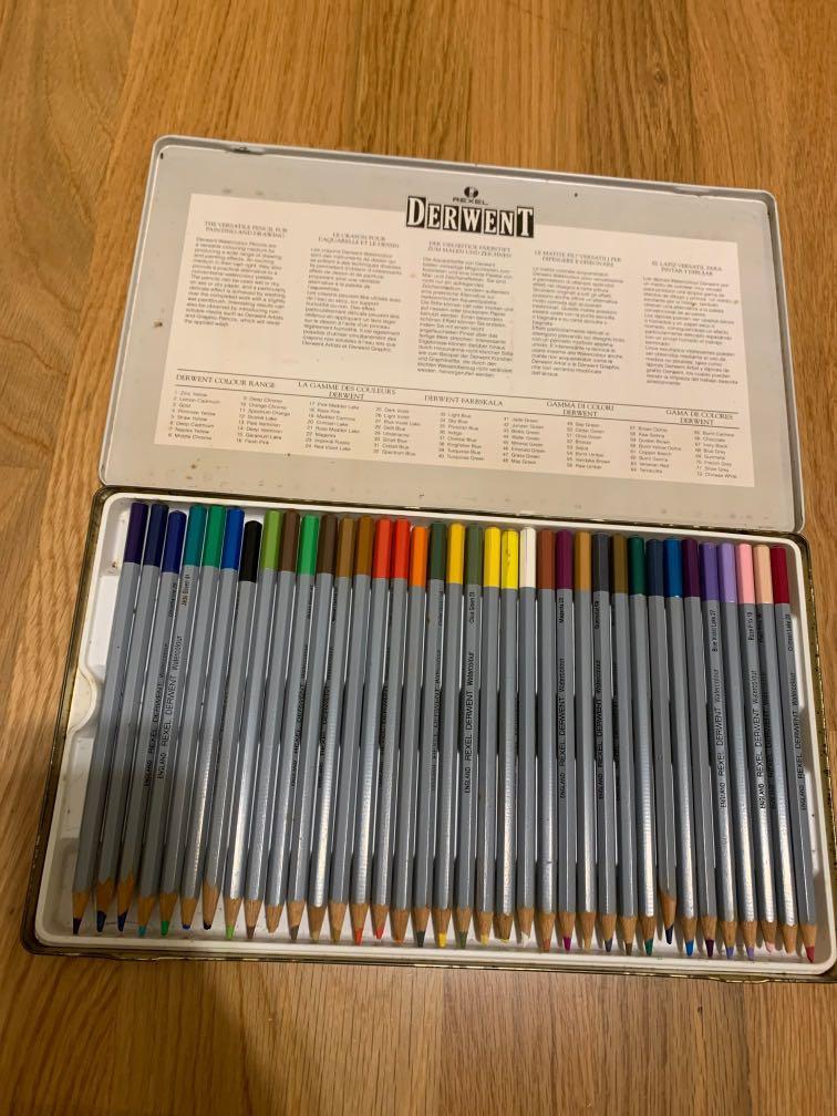 名牌 木顔色 rexel derwent UK 36 watercolour 36 pastel pencils ️ portrait set ...