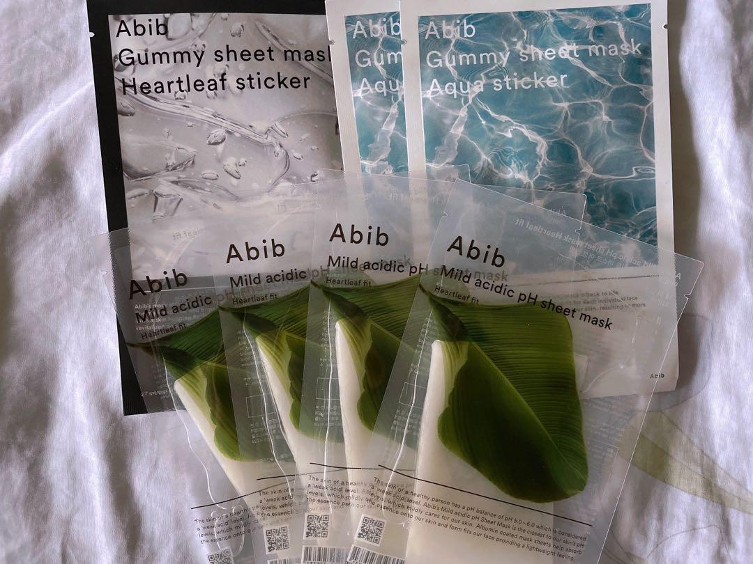 Abib Assorted Sheet Mask Heartleaf Aqua Madecassoside Yuja Milk, Beauty ...