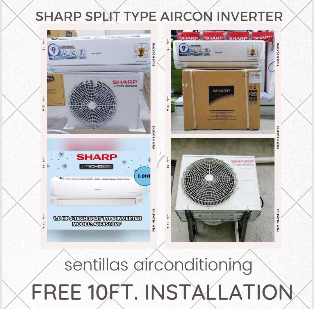 Brand New!! SHARP J-TECH SPLIT TYPE AIRCON INVERTER, TV & Home ...