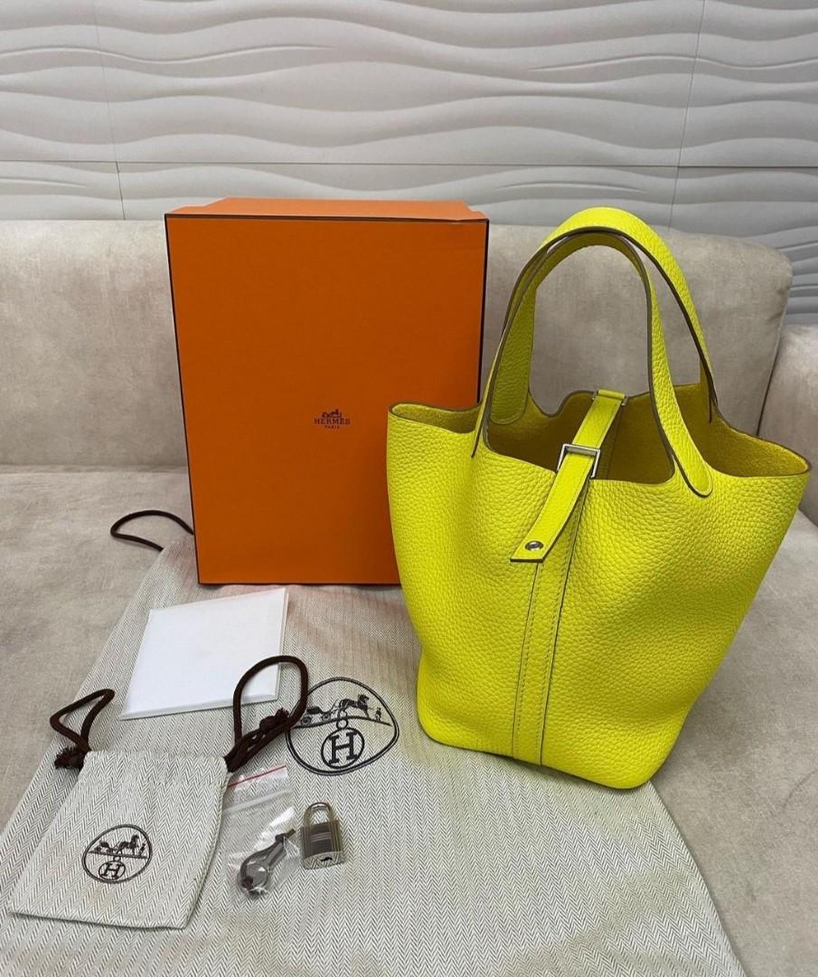 Brandnew Hermes Picotin 18 Lime / clemence leather stamp Z with lock ...