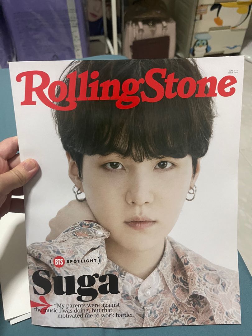 BTS SUGA ROLLING STONE MAGAZINE, Hobbies & Toys, Memorabilia ...