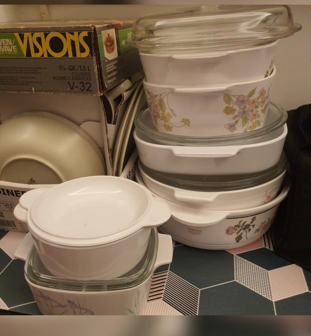Corning Ware, Visionware, Pyrex, Furniture & Home Living, Kitchenware ...