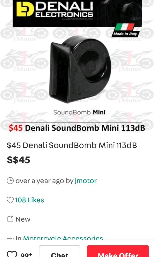 DENALI SOUNDBOMB MINI HORN, Motorcycles, Motorcycle Accessories on ...