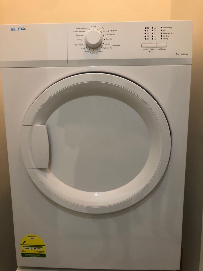 Elba EBD 749V 7kg Dryer, TV & Home Appliances, Washing Machines and ...