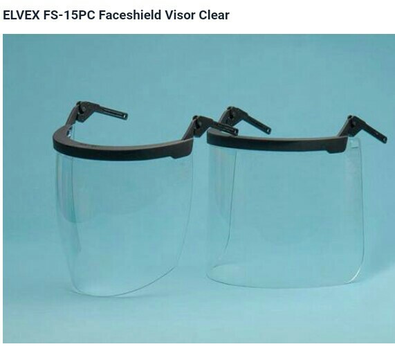 ELVEX FS-15PC Faceshield Visor Clear, Commercial & Industrial ...