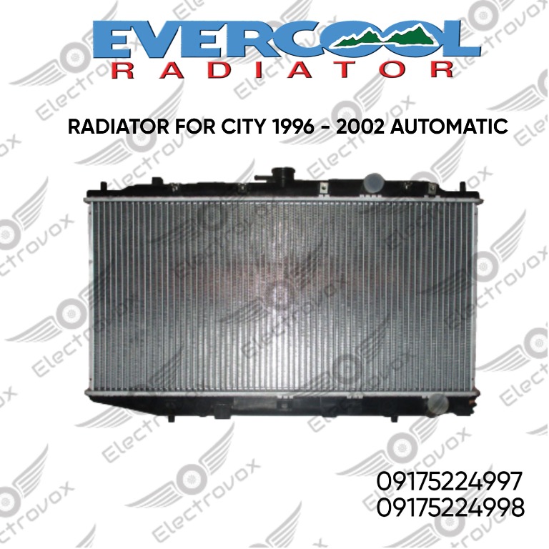 Evercool Radiator for City 1996-2002 Automatic, Car Parts & Accessories ...