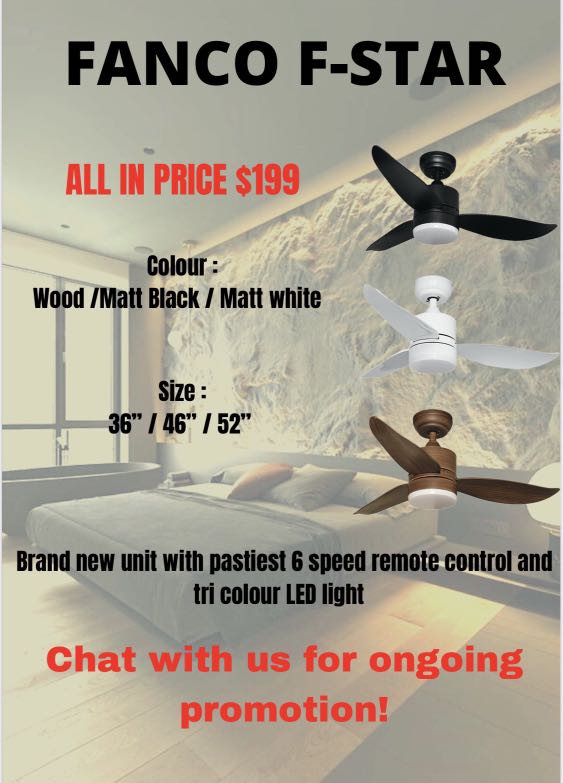 FANCO F STAR LATEST MODEL CEILING FAN, Furniture & Home Living ...