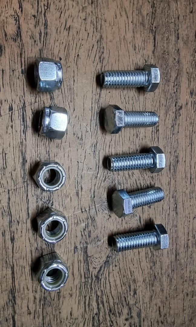 GI bolt with lock nut 3/8x1, Commercial & Industrial, Construction ...
