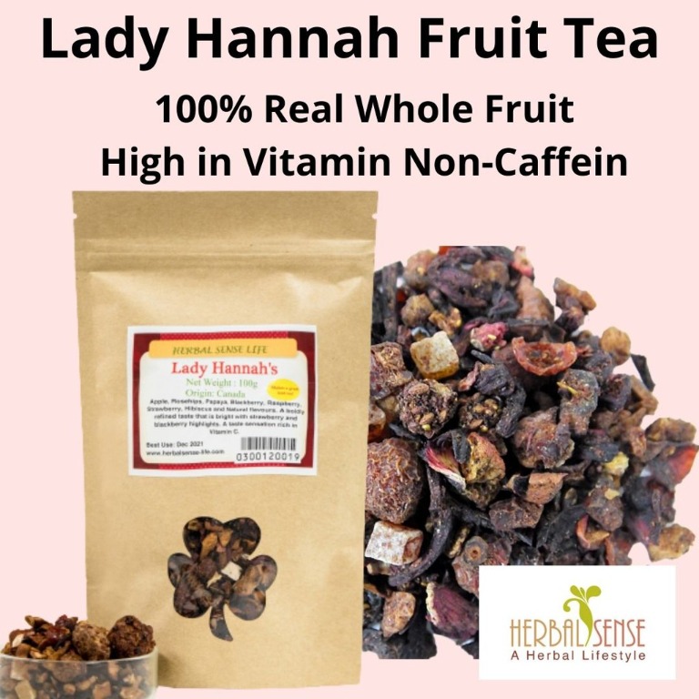 Lady Hannah Fruit Tea - 100% Whole Fruit - Rich in Vitamin C - Non ...