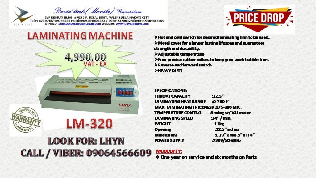 LAMINATING MACHINE LAMINATOR LM320, Computers & Tech, Office & Business ...