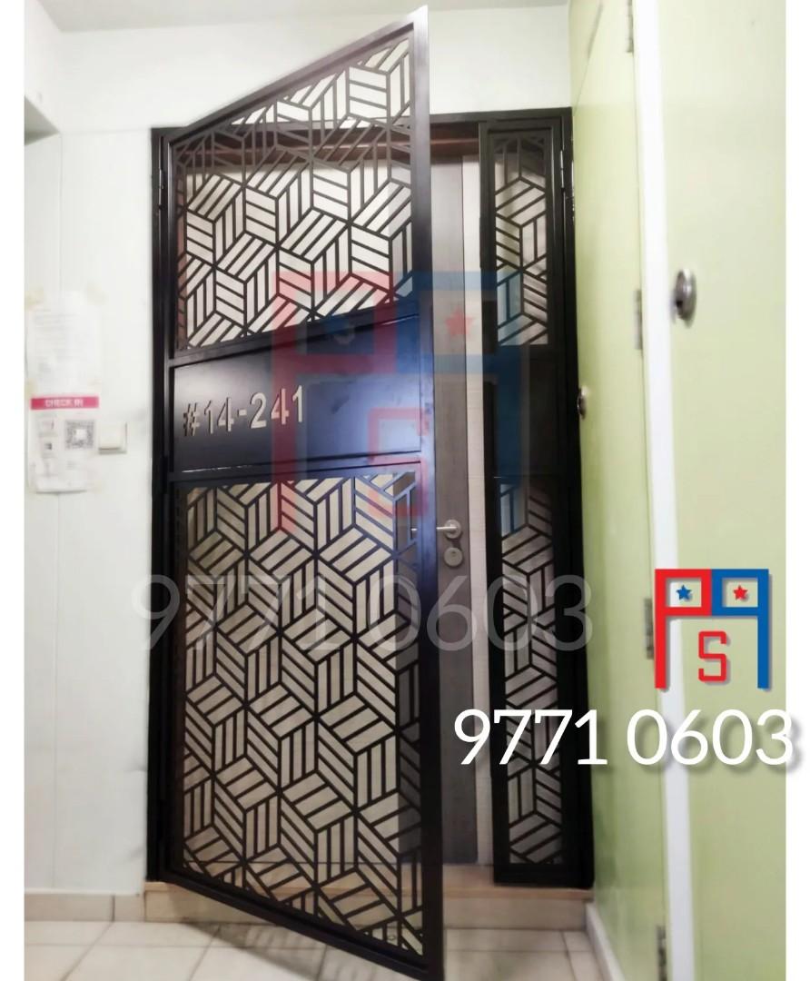 Laser cut gate, Furniture & Home Living, Security & Locks, Locks, Doors ...