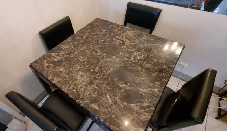 Mandaue 3ft high dining set 40 inch square table 4 seater, Furniture ...