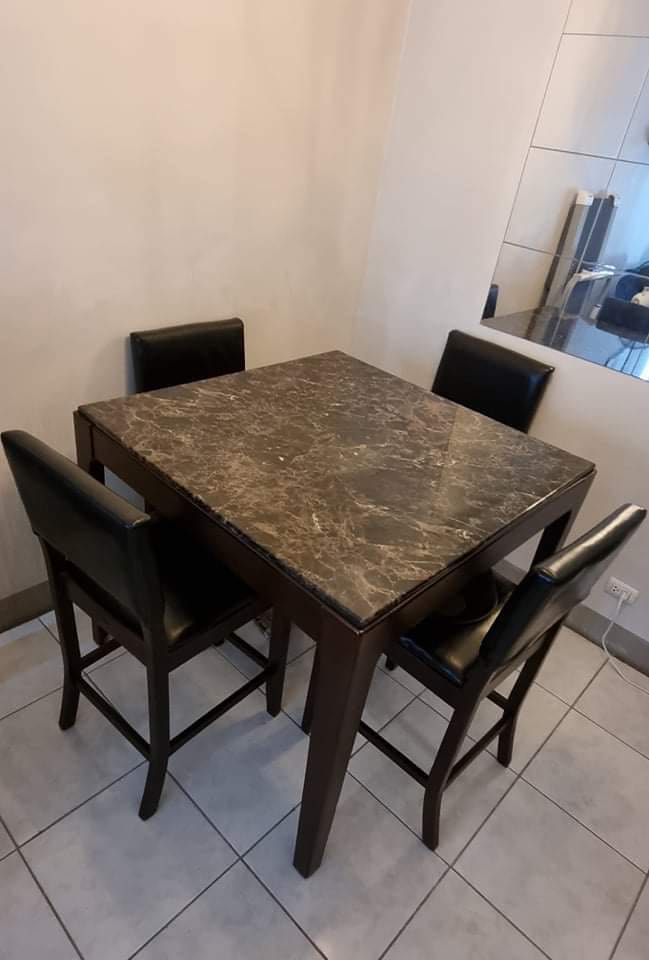 Mandaue 3ft high dining set 40 inch square table 4 seater, Furniture ...