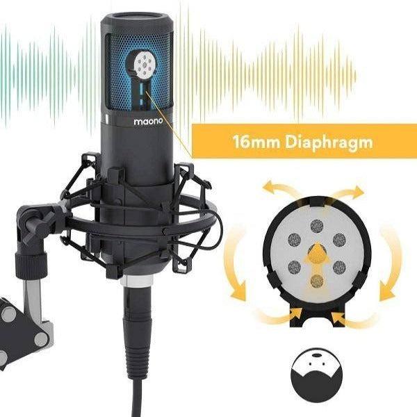 MAONO AU-PM320S XLR Condenser Microphone Kit, Audio, Microphones on ...