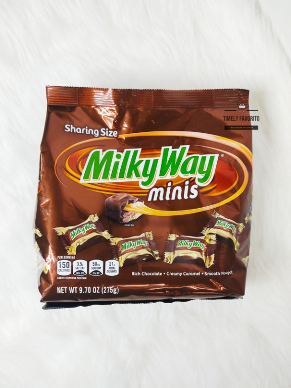 Milky Way Milk Chocolate Minis Size Candy Bars, 9.7oz, Food & Drinks ...