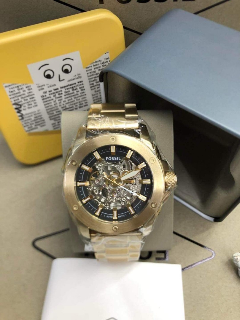 Modern Machine Fossil Automatic Watch Gold-tone, Men's Fashion, Watches ...