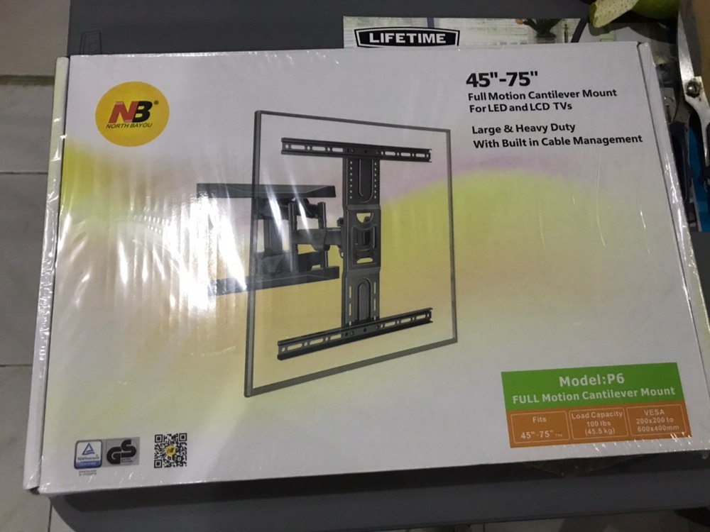 NB North Bayou P6 Full Motion Cantilever Wall Mount for 45-75 inch 45 ...