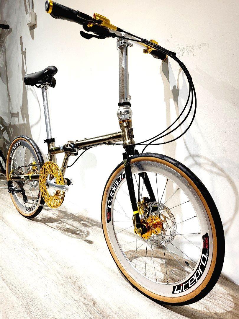 "New Design" Fnhon Gust Titanium/Gold 22" (Shimano Tiagra 10 Speed ...