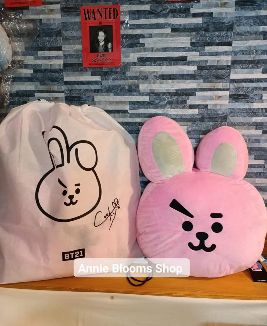 [Official] BT21 Face Cushion 42Cm Cooky, Hobbies & Toys, Memorabilia ...