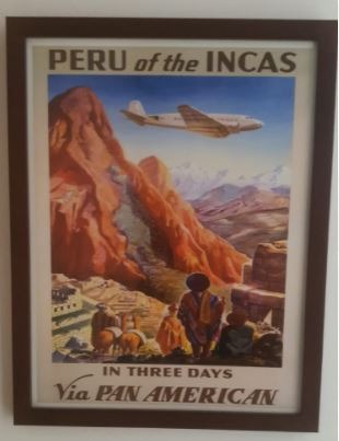 PAN AMERICAN PERU OF THE INCAS POSTER Gicle PRINT (FRAMED), Hobbies ...