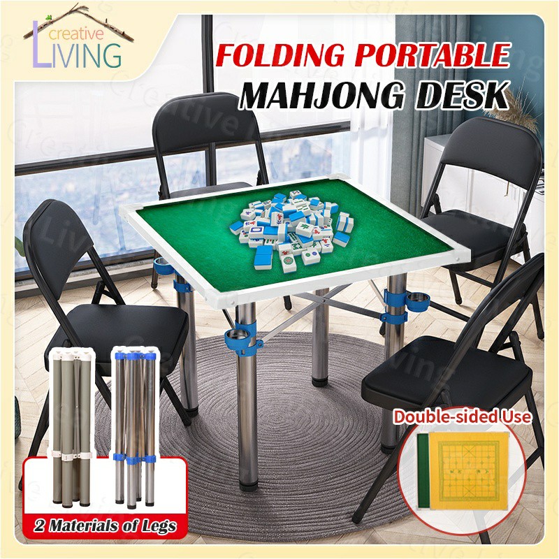 Portable majong table with majong set, Furniture & Home Living ...