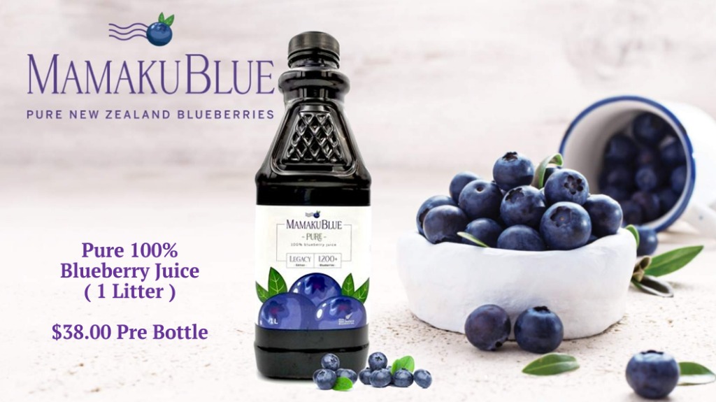 Pure 100% Blueberries Juice from New Zealands, Health & Nutrition ...