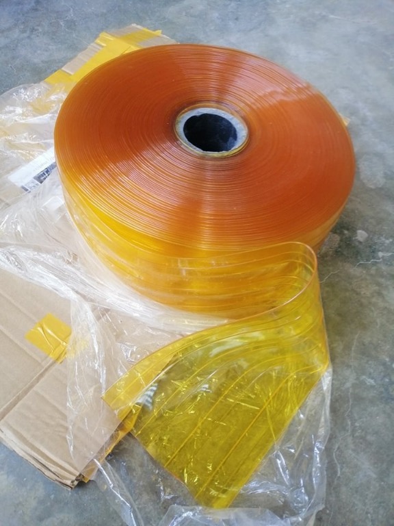 PVC PLASTIC CURTAIN PLAIN/RIB, Furniture & Home Living, Home ...