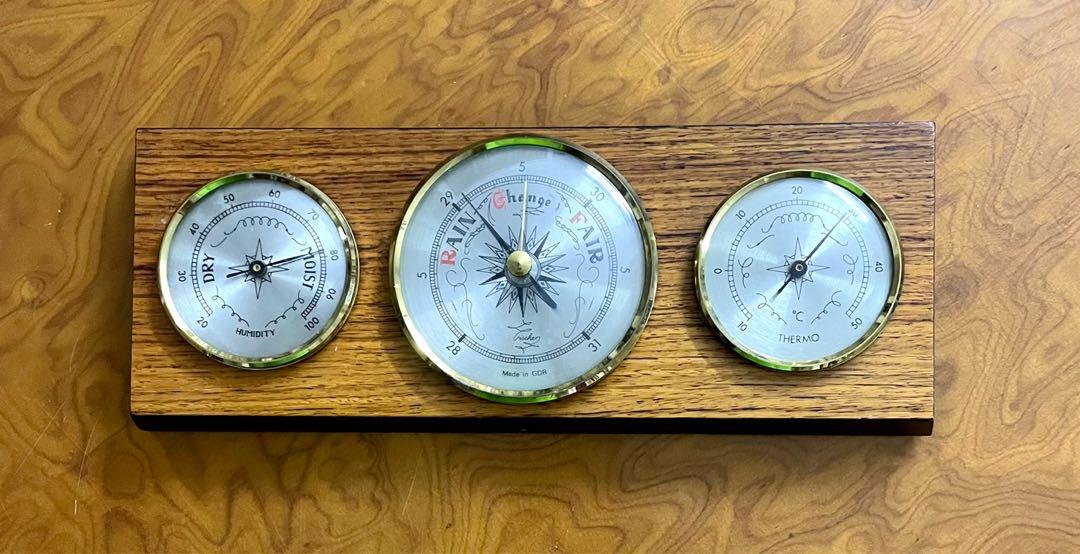 Rare Vintage Weather Station Made in GDR ( East Germany ) 27x10cms ...