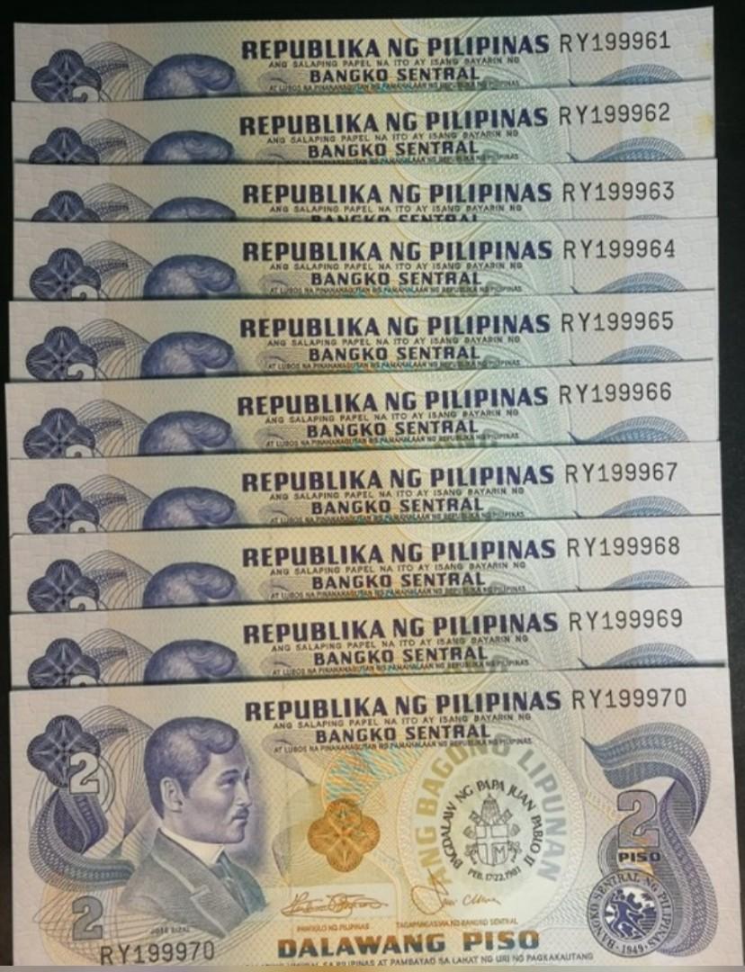 Set of 10pcs Old PH Bank Notes Old Peso Old Notes, Hobbies & Toys ...