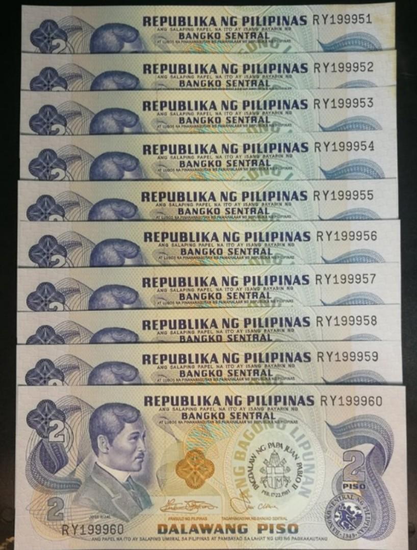 Set of 10pcs Old PH Bank Notes Old Peso Old Notes, Hobbies & Toys ...