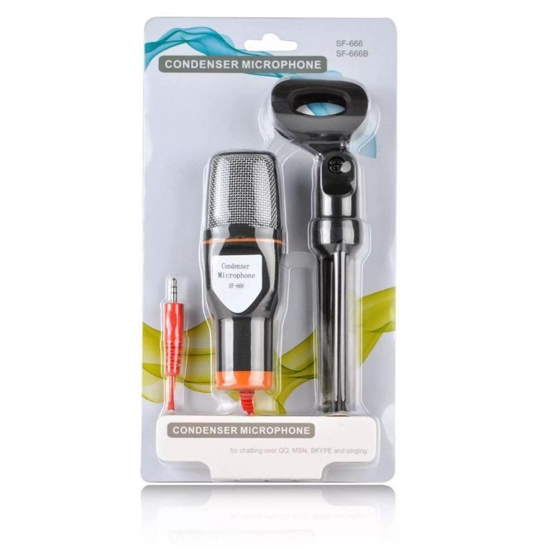 SF-666 Condenser Microphone Professional Recording Desktop USB Beginner ...