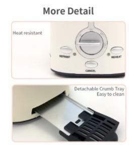 Simplus Pop-up Bread Toaster With Heating Rack Detachable Defrost ...