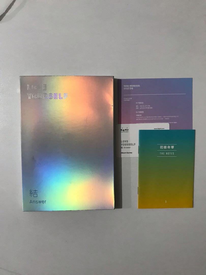 Unsealed BTS Album LY Answer w/ Poster, Hobbies & Toys, Memorabilia ...