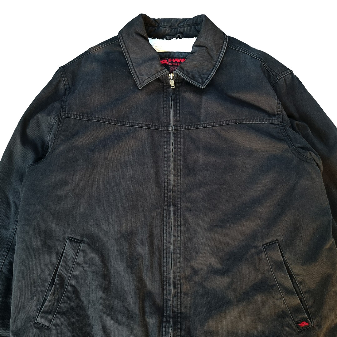 Vintage Hawk Workwear Sherpa Lined Harrington Jacket, Men's Fashion ...
