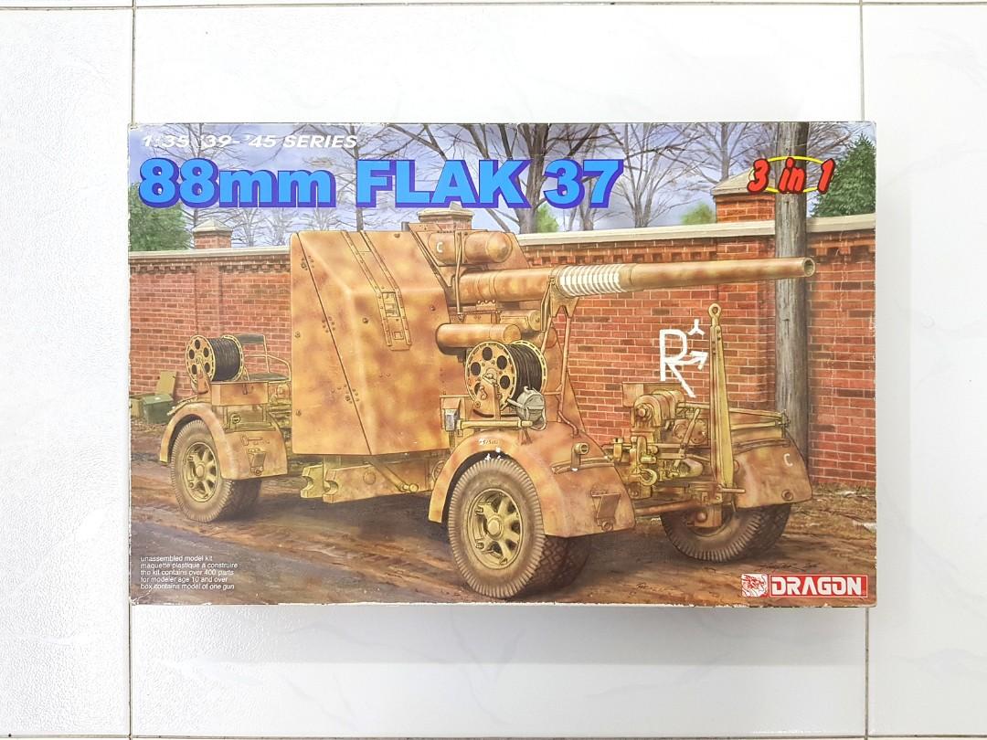 1/35 #6287 Dragon German Anti-Aircraft Weapon 88mm Flak 37 *3-I Set* c ...
