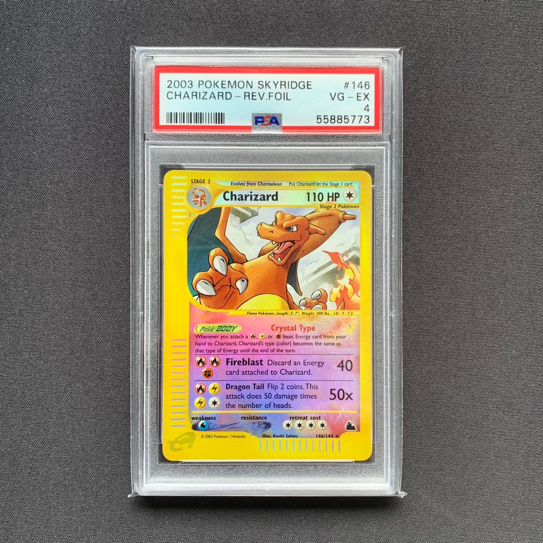2003 Pokemon Skyridge Charizard Reverse Foil PSA 4, Hobbies & Toys ...