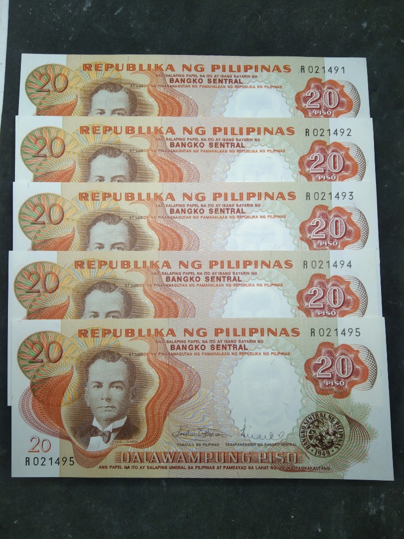 20 Pesos Pilipino Series Banknotes, Hobbies & Toys, Memorabilia ...