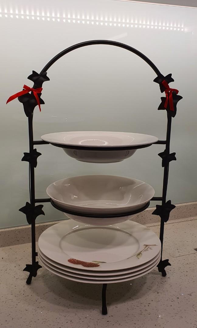 3 tier metal plate rack, Furniture & Home Living, Kitchenware ...