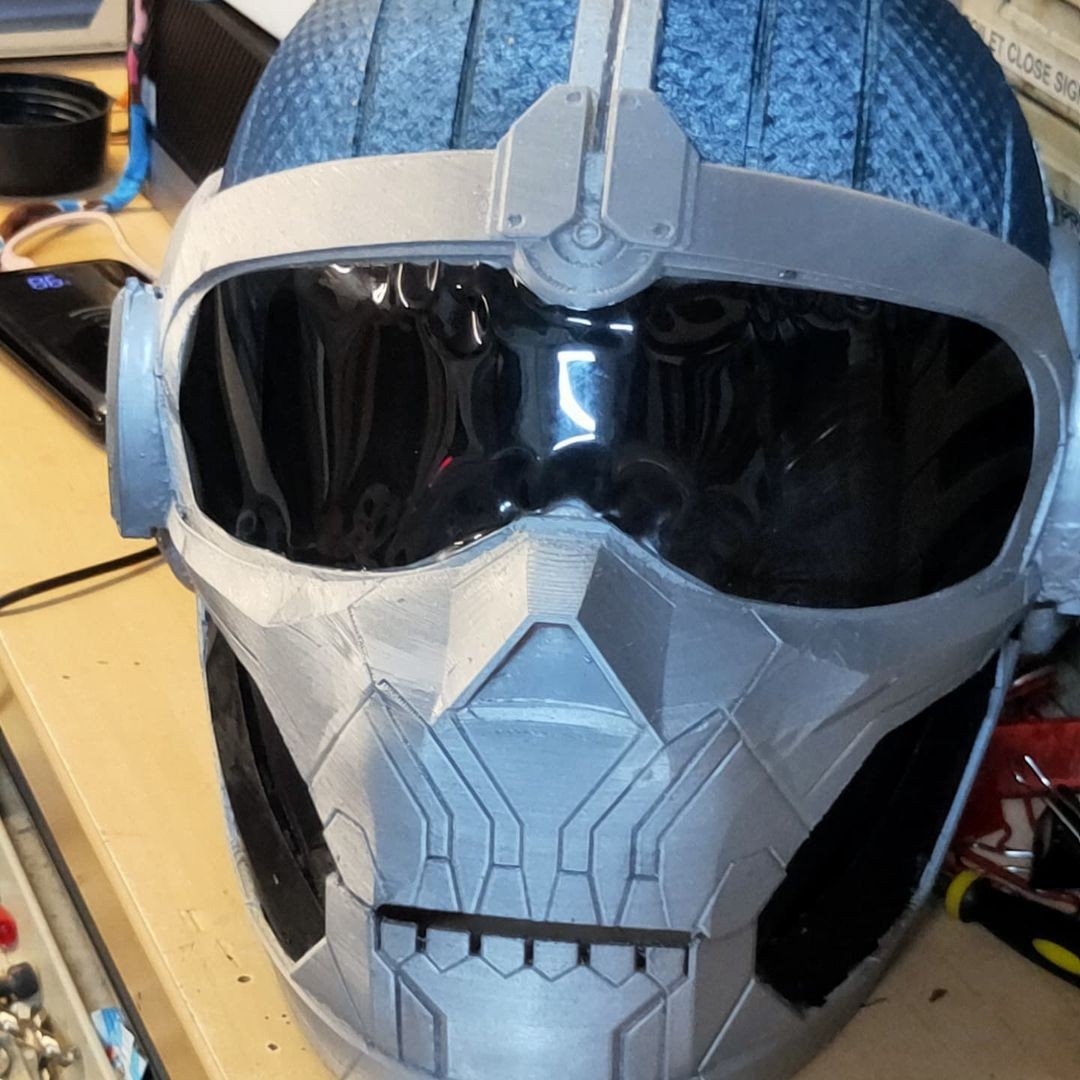 3d printed "taskmaster" black widow helmet, Hobbies & Toys, Stationery ...