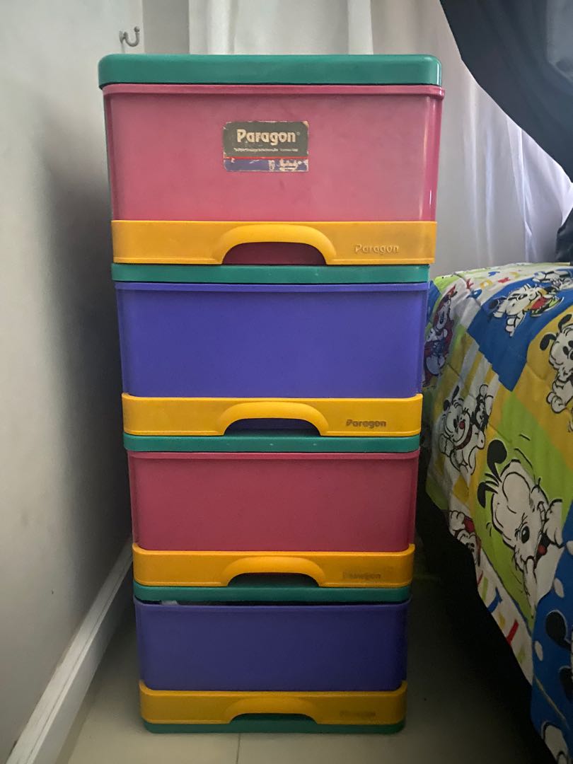 4 Drawers Plastic Cabinet, Furniture & Home Living, Furniture, Shelves ...