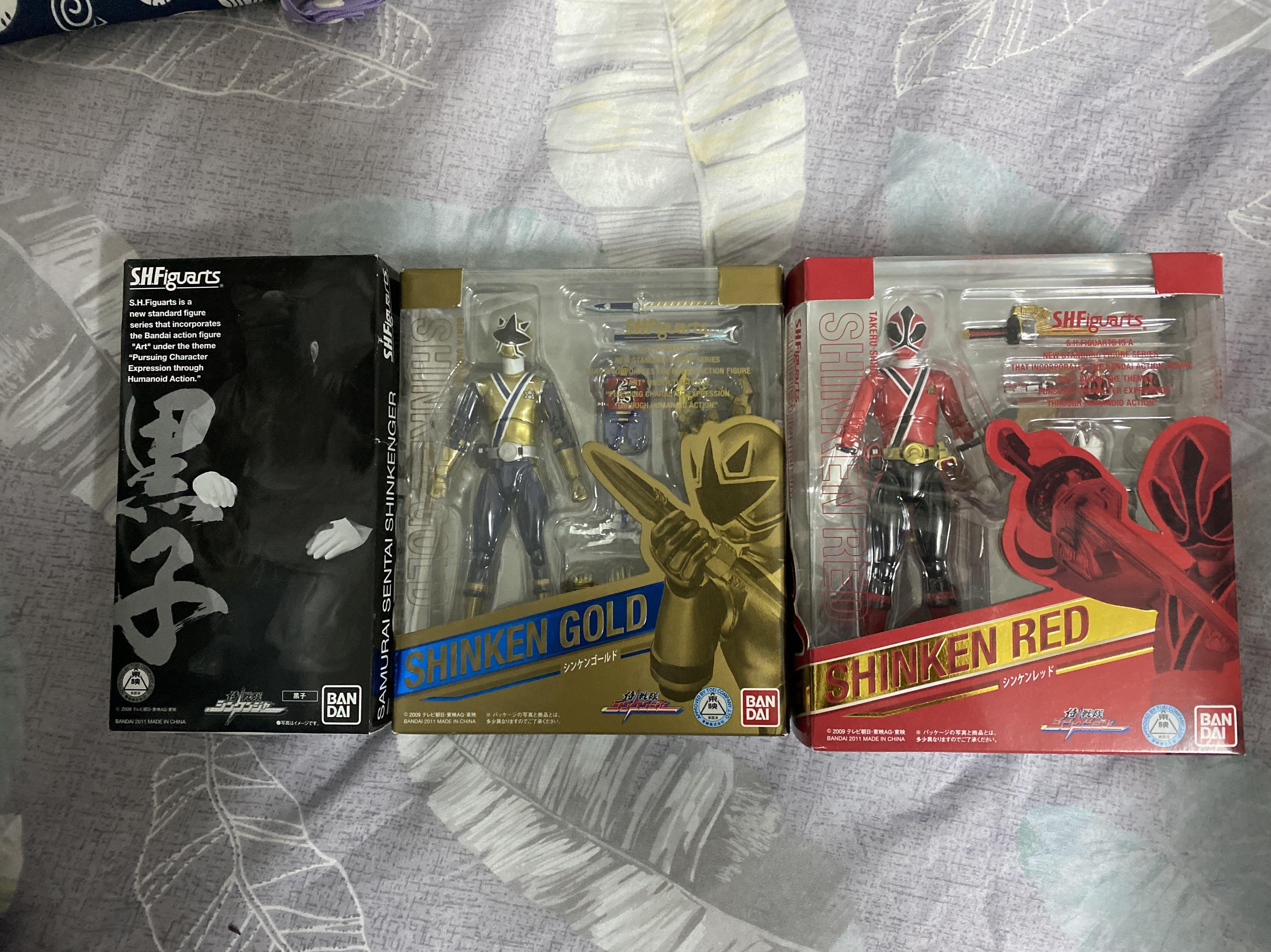 全新 SHF SAMURAI SENTAI SHINKENGER (侍戰隊真劍者) 真劍紅 真劍金, 興趣及遊戲, 玩具 & 遊戲類 ...