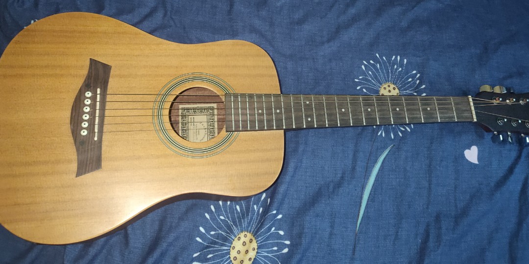 Acoustic guitar with electronic plug, Hobbies & Toys, Music & Media ...