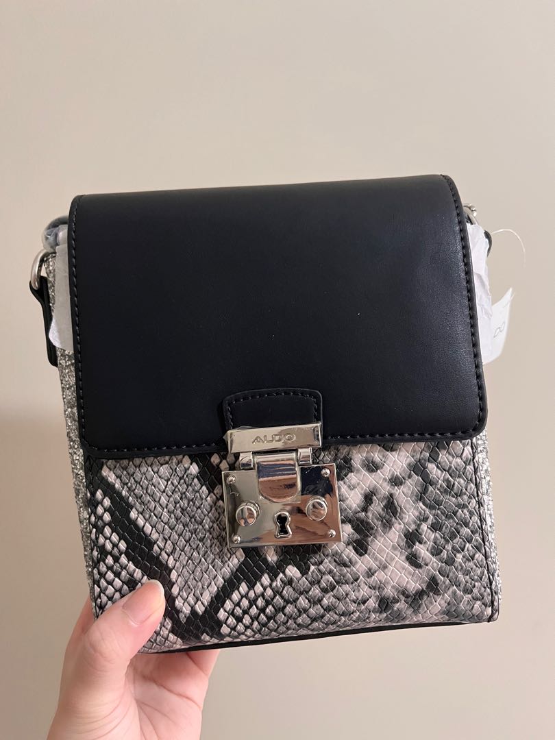 ALDO Authentic Snake Skin Crossbody Bag Clutch, Women's Fashion, Bags ...