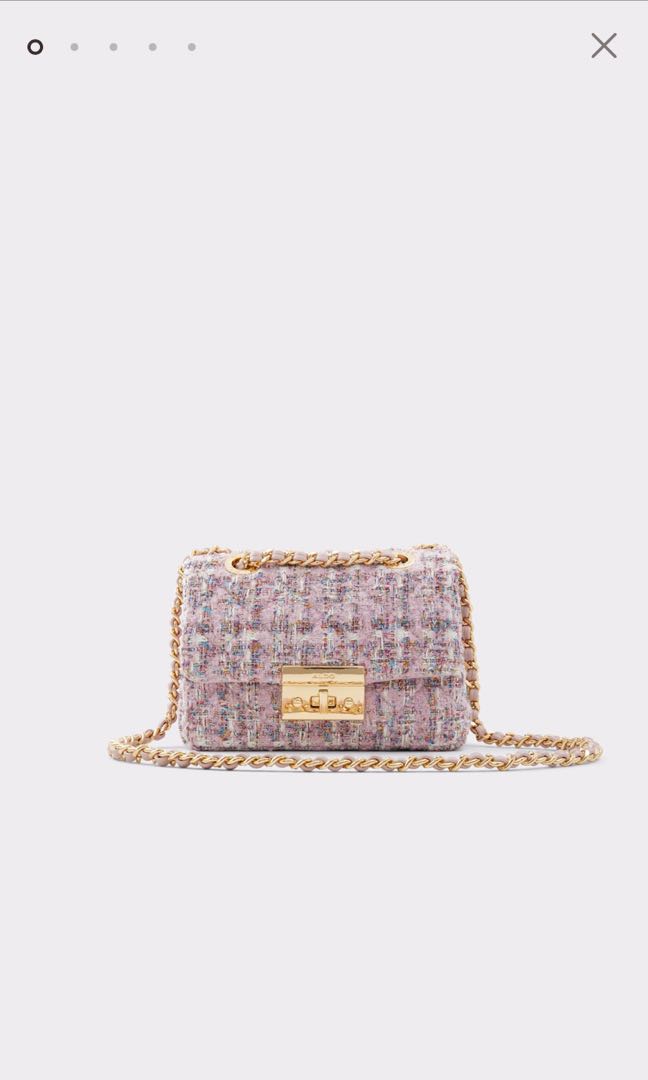 Aldo Bouclay Crossbody Bag, Tweed Sling Chain Bag, Women's Fashion ...