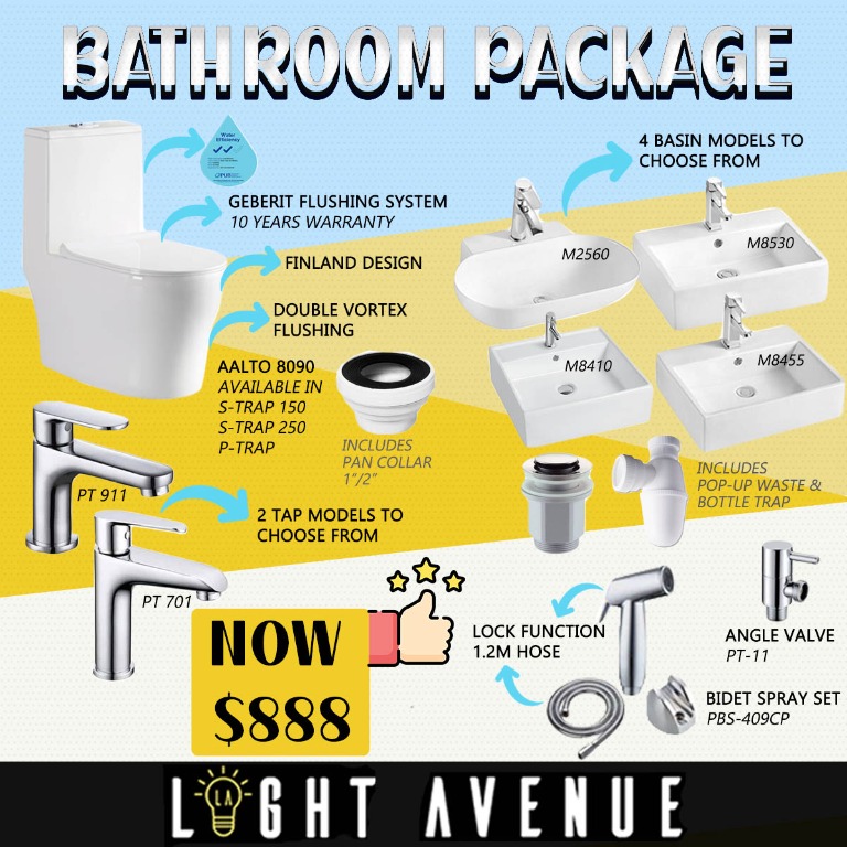 Bathroom Package, Furniture & Home Living, Bathroom & Kitchen Fixtures ...