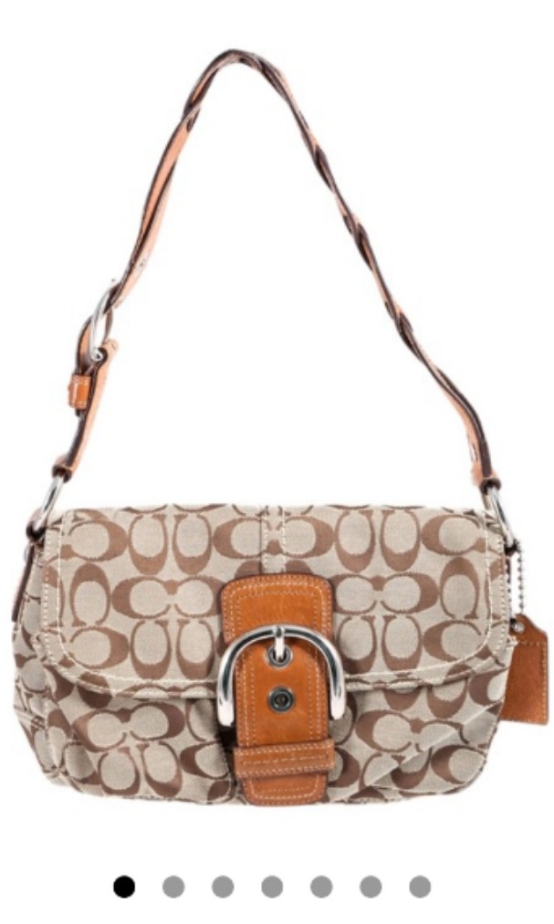 Coach Soho Signature Braided Canvas/Leather Shoulder Bag, Luxury, Bags ...