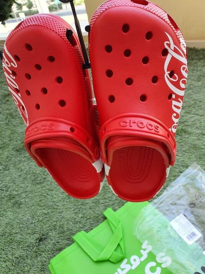 Coca cola Crocs, Men's Fashion, Footwear, Slippers & Slides on Carousell