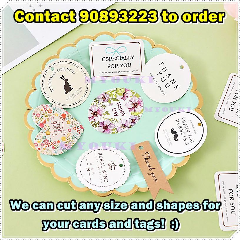 Custom Tags Printing Cards, Hobbies & Toys, Stationery & Craft, Art ...