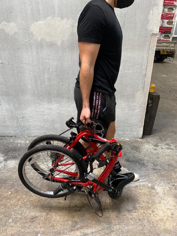 Decathlon Tilt 120 20in 6sp Folding Bike - Red, Sports Equipment ...