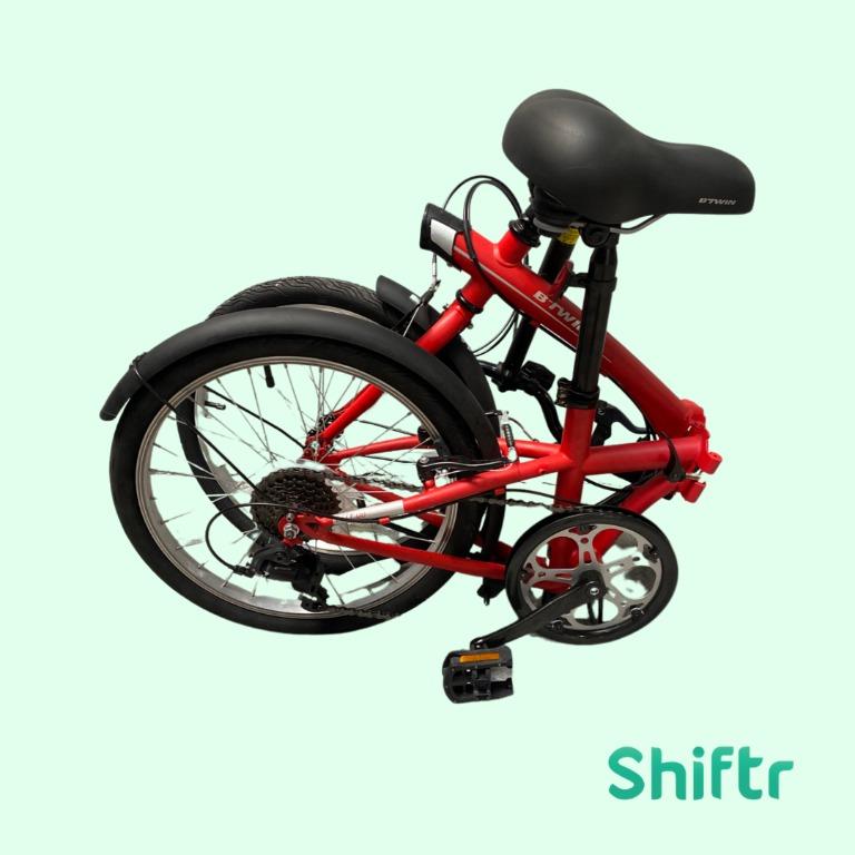Decathlon Tilt 120 20in 6sp Folding Bike - Red, Sports Equipment ...